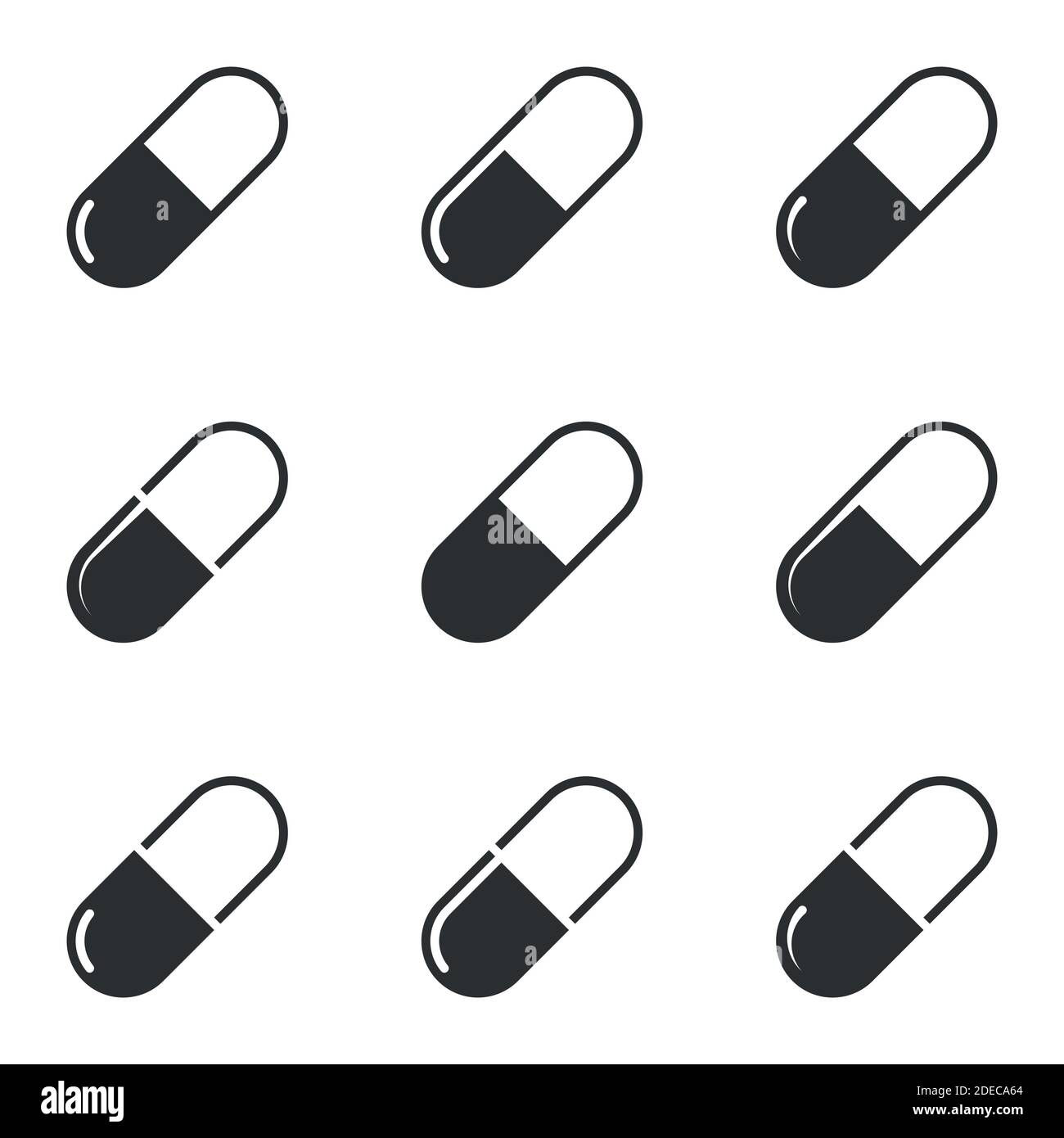 Set of objects on the theme of tablets and pills Stock Vector Image ...