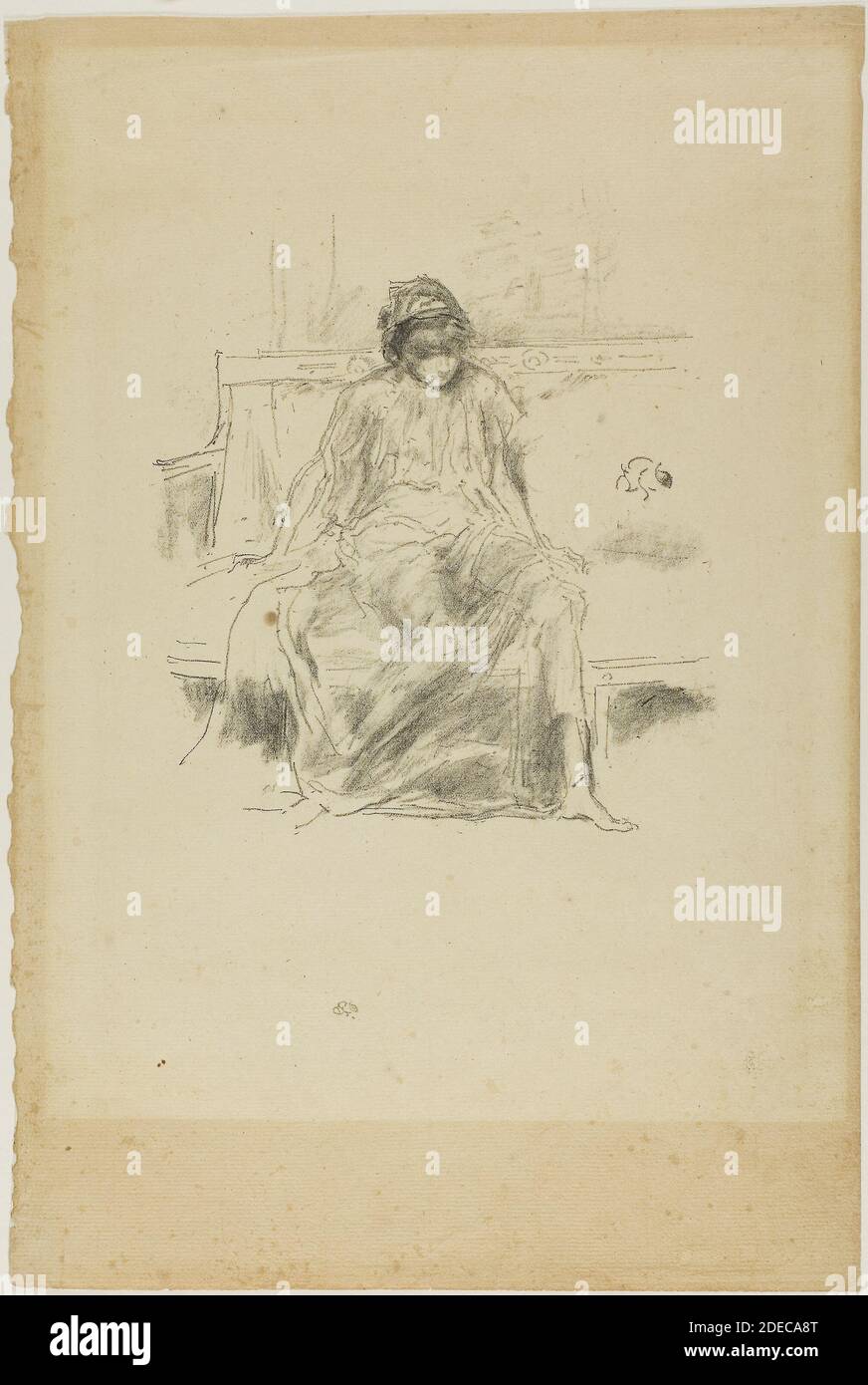 Medium: Transfer lithograph in black with stumping; on cream laid paper ...