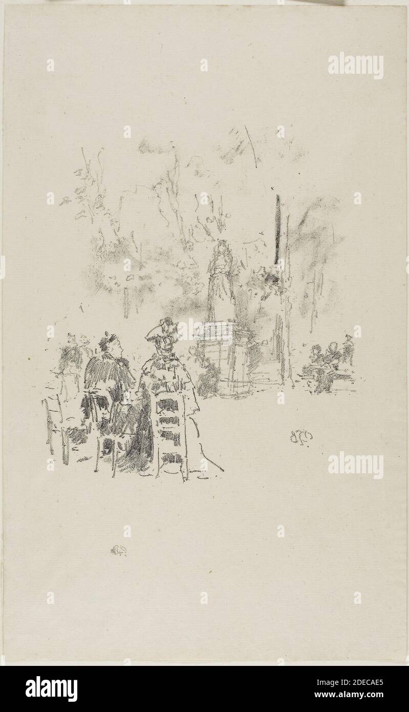 Medium: Transfer lithograph in black with stumping; on ivory laid paper ...