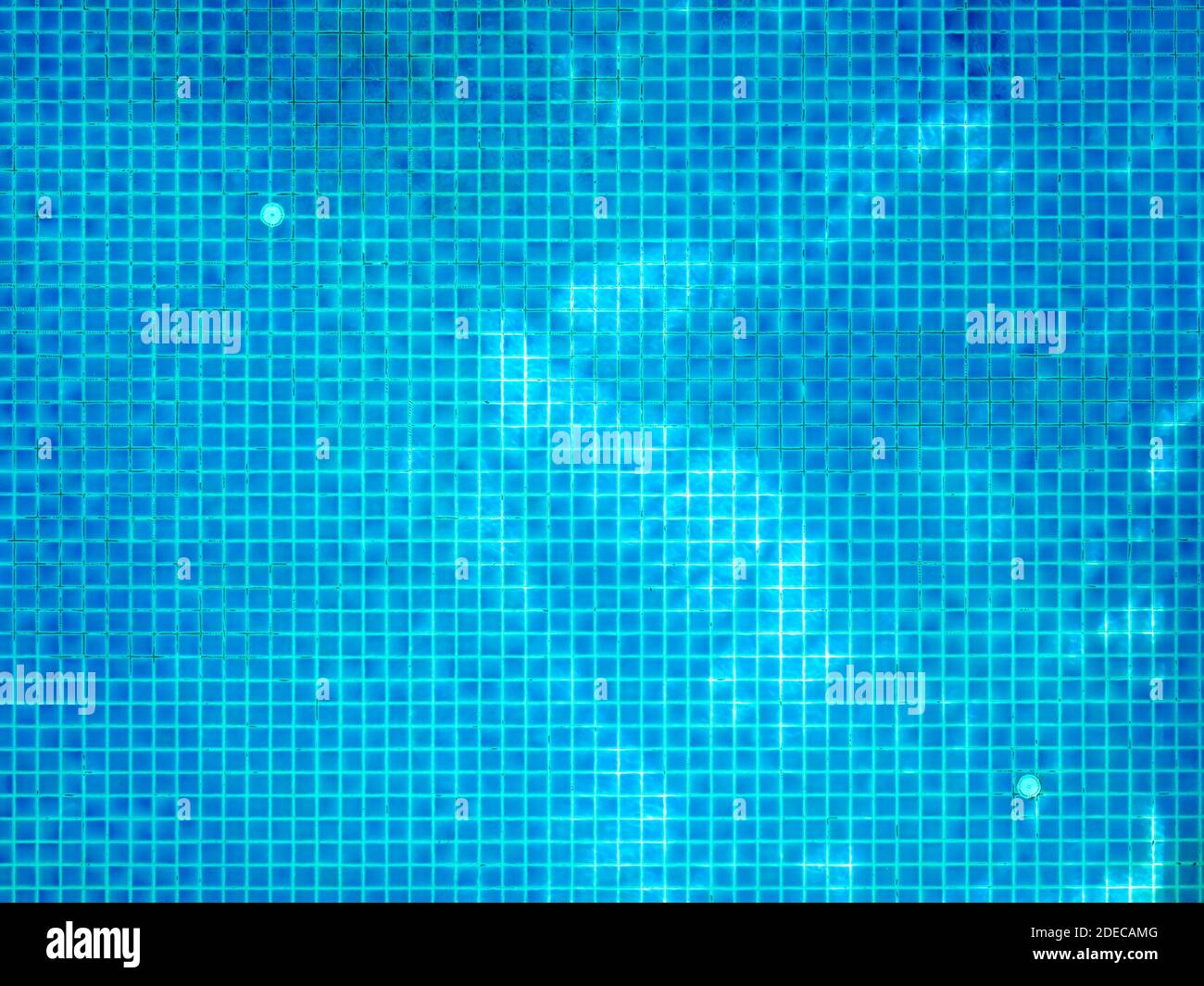 Blue pool background. Swimming pool bottom background with small square ...