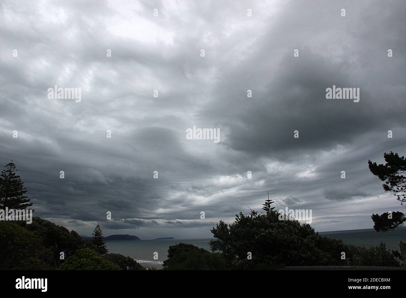 Storm clouds over Cook Strait, New Zealand Stock Photo - Alamy