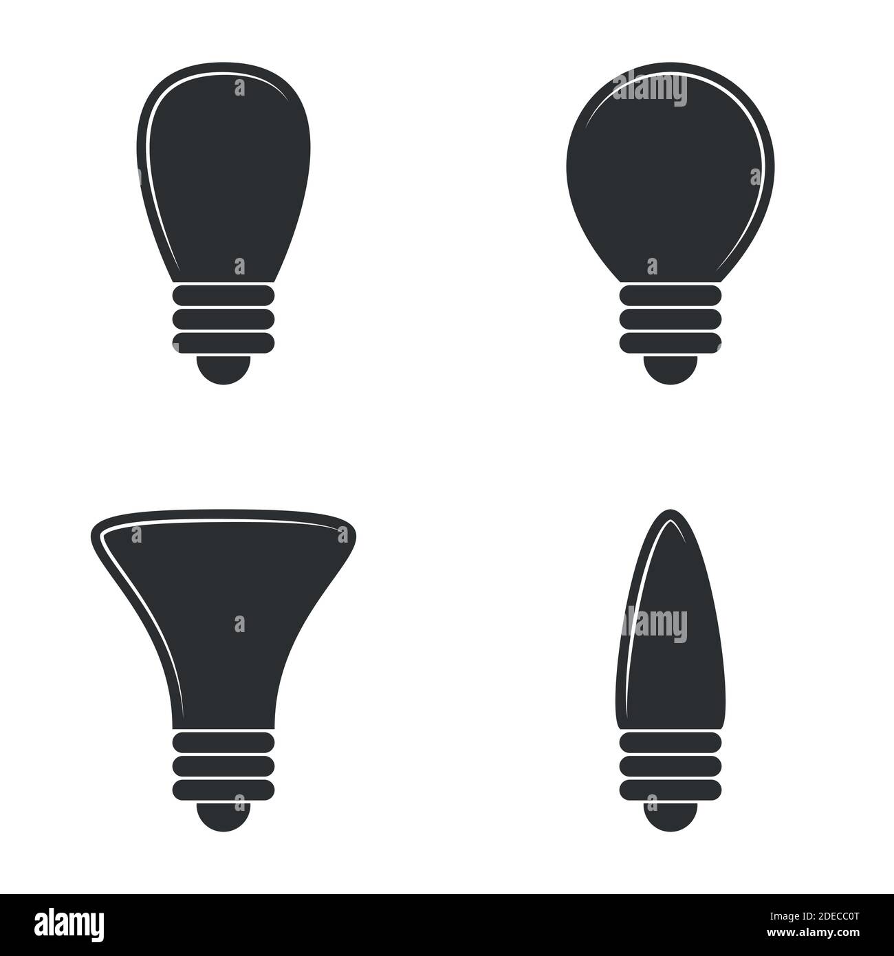 Light bulb icon sign Black and White Stock Photos & Images - Alamy
