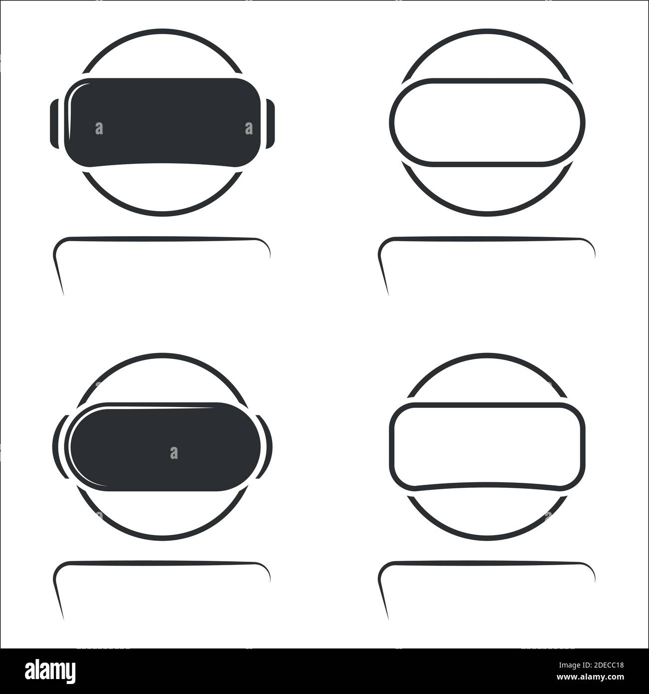 Glasses vr virtual icon Black and White Stock Photos & Images - Alamy