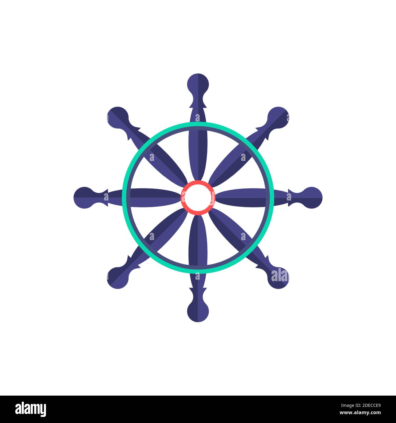 Steering Wheel icon. Simple element from port collection. Creative ...