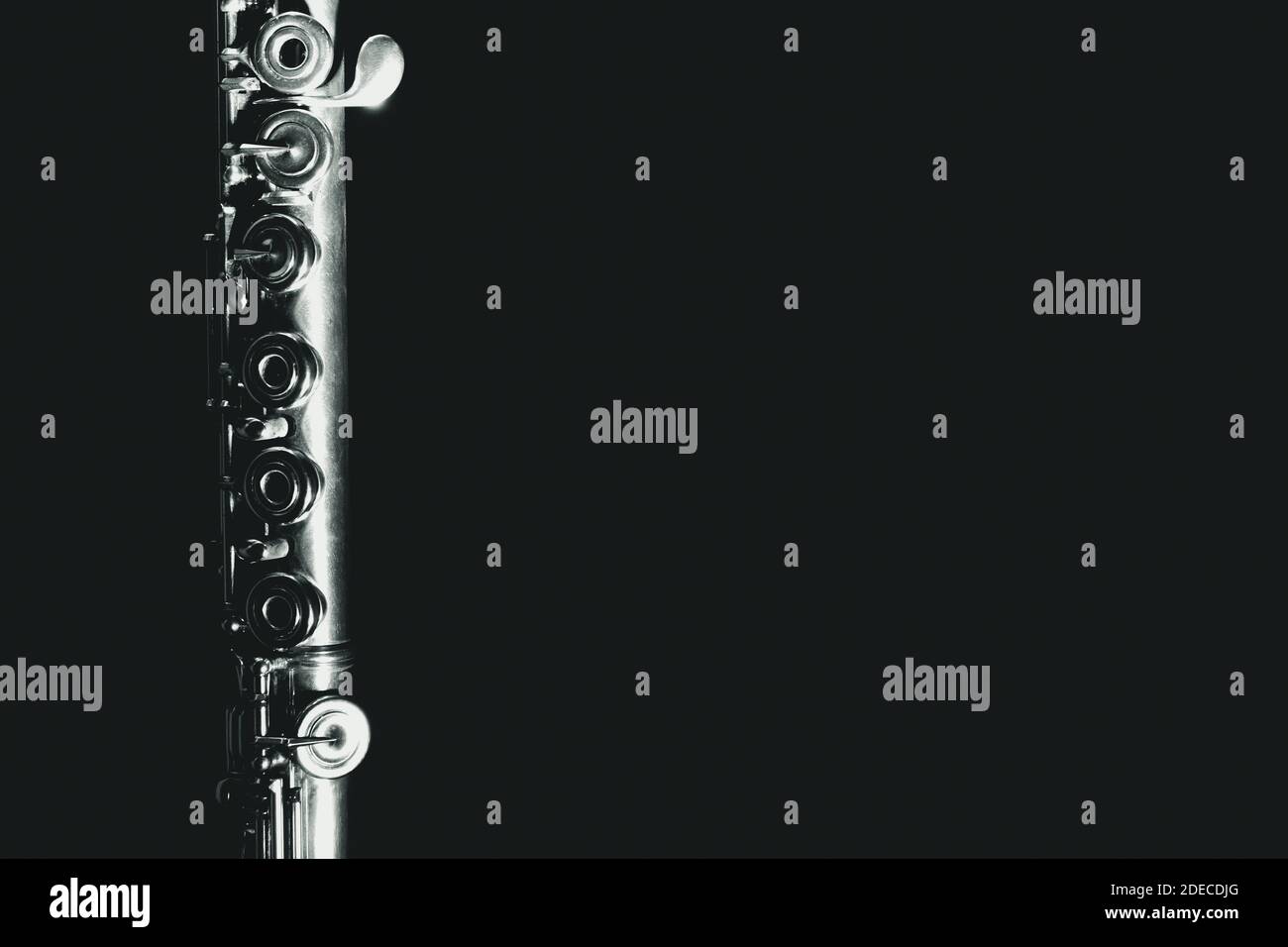 classic flute on black background with copy space Stock Photo - Alamy
