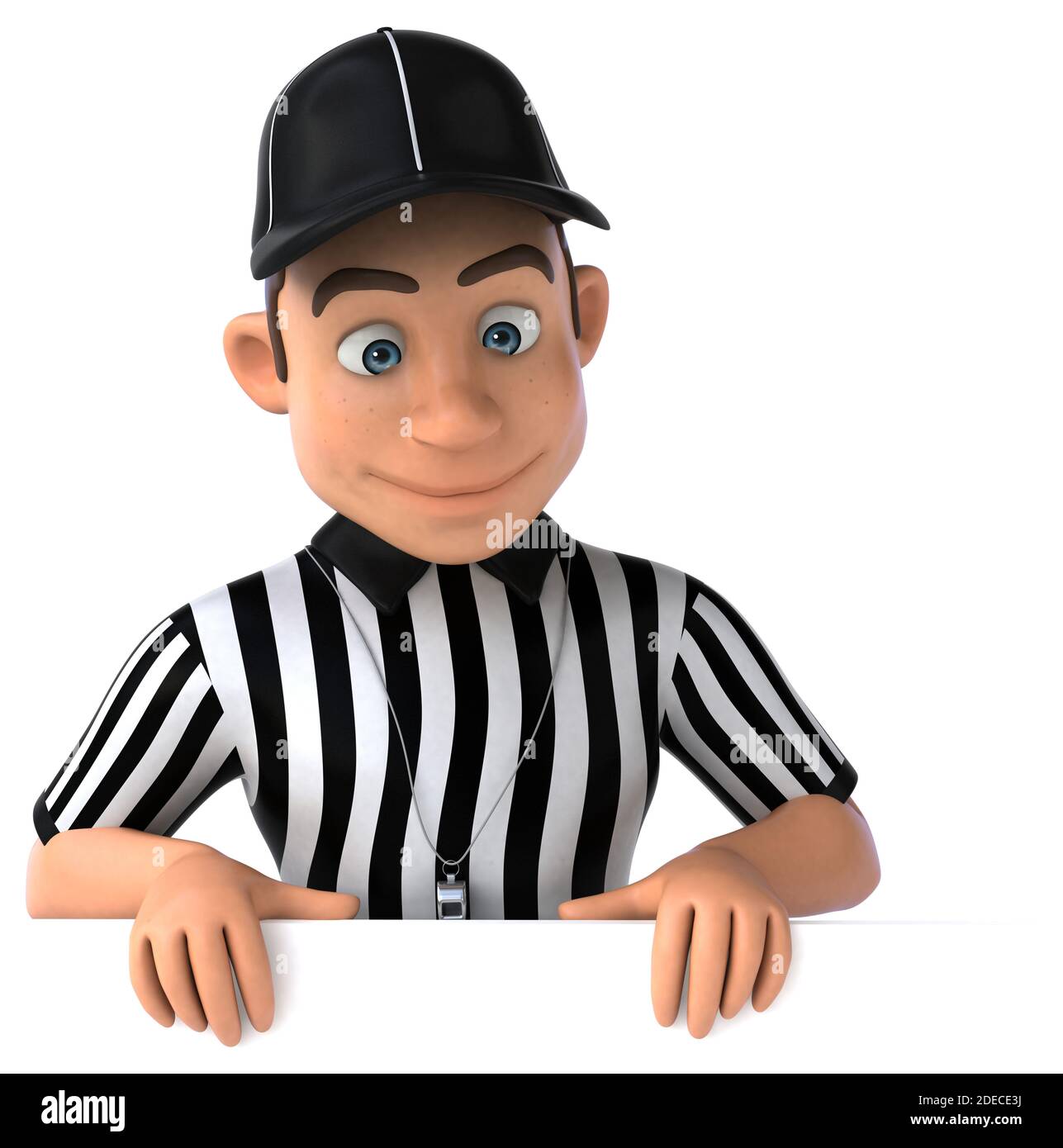 Fun 3D Illustration of an american Referee Stock Photo - Alamy