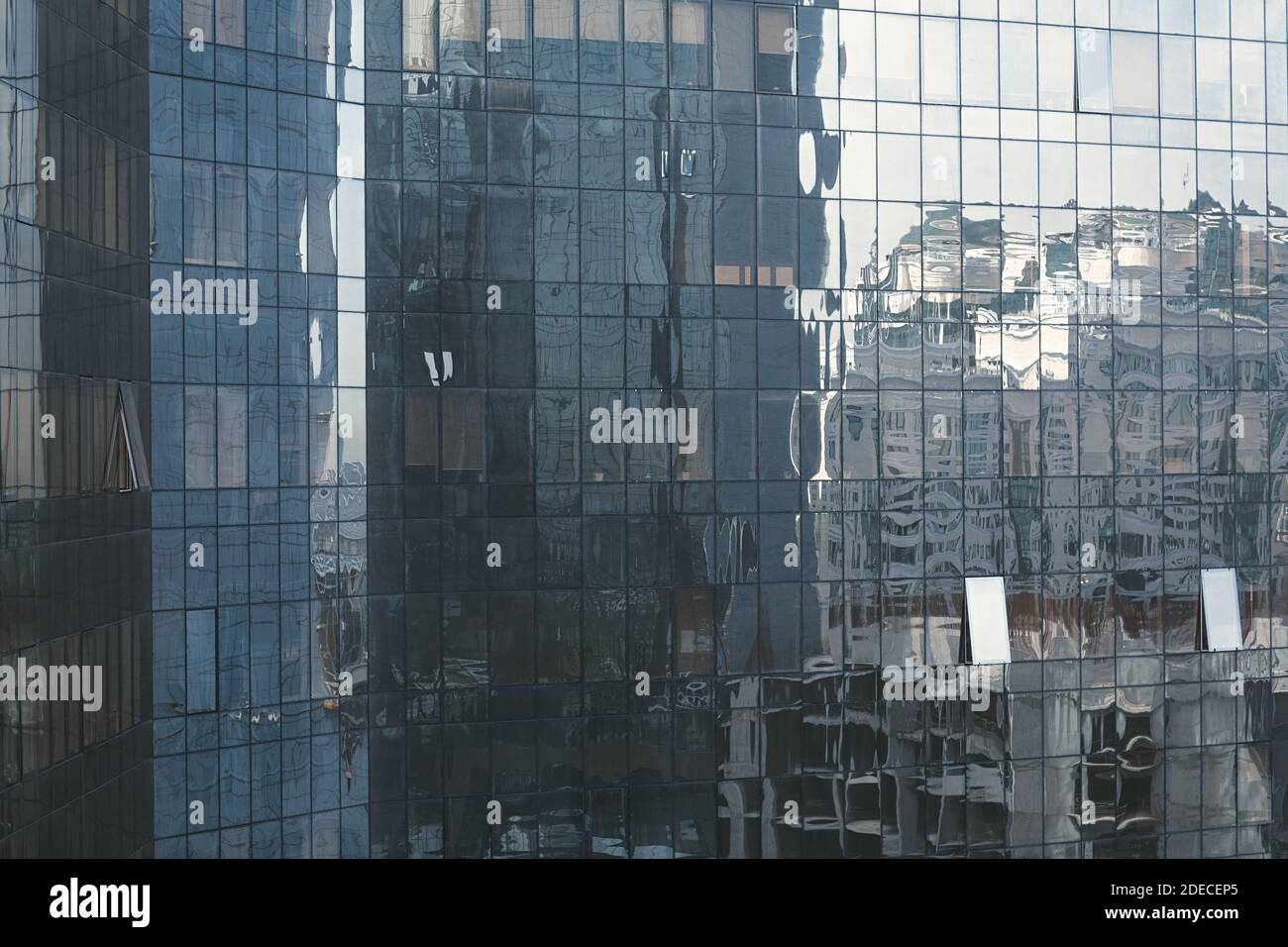 Background from the facade of a large glass business center Stock Photo ...