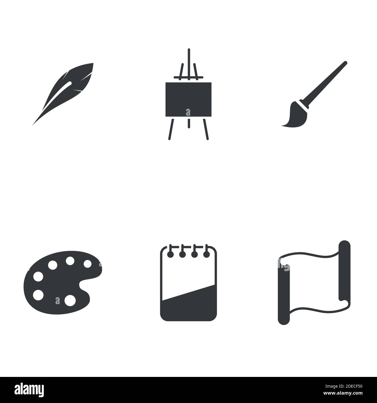 Set of black vector icons, isolated against white background. Flat ...