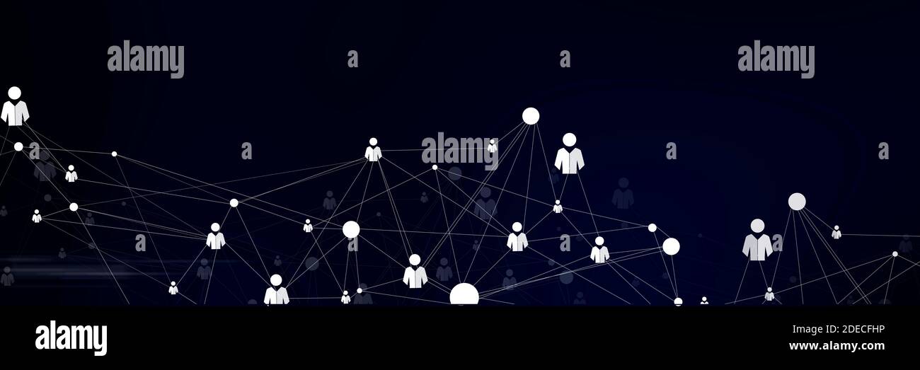 Linked abstract white human.Headline background Stock Photo - Alamy