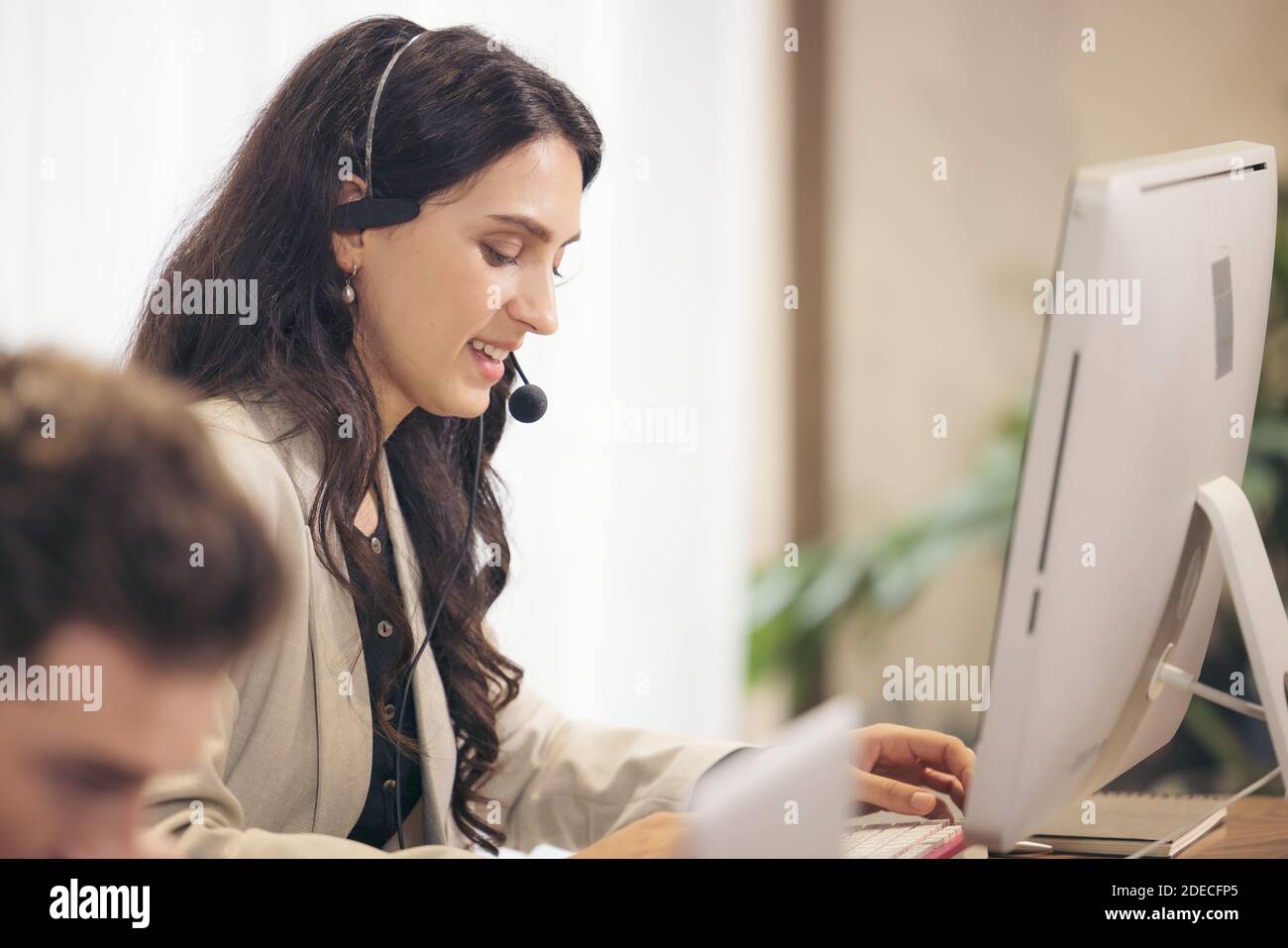 Multi-Cultural Business People Working In A Call Center, Online ...