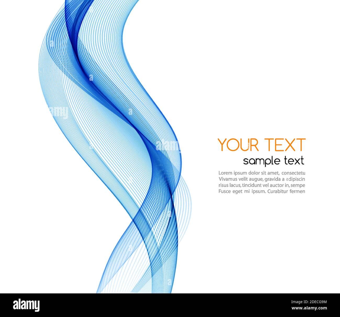 Vector blue abstract wave design element. Smoke lines Stock Vector ...