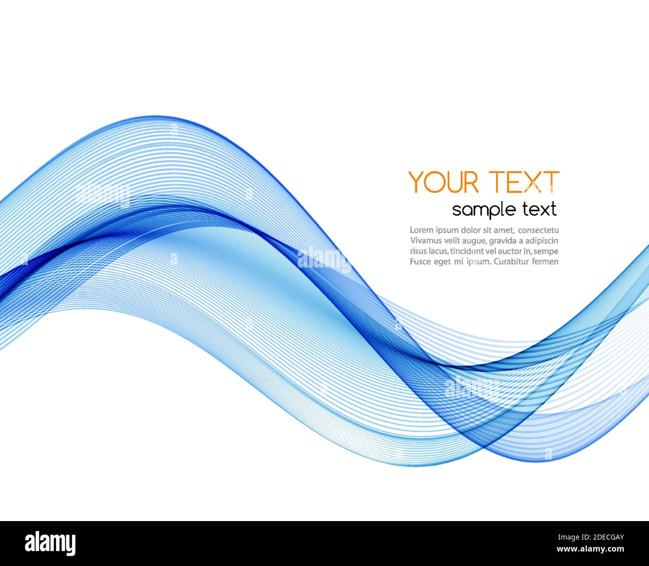 Vector blue abstract wave design element. Smoke lines Stock Vector ...