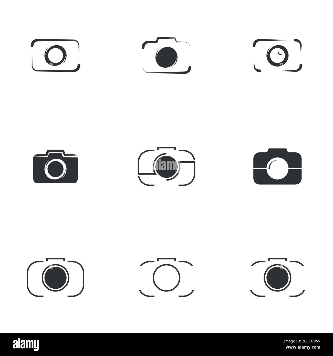 Vector illustration on white background, camera Icon Stock Vector Image ...