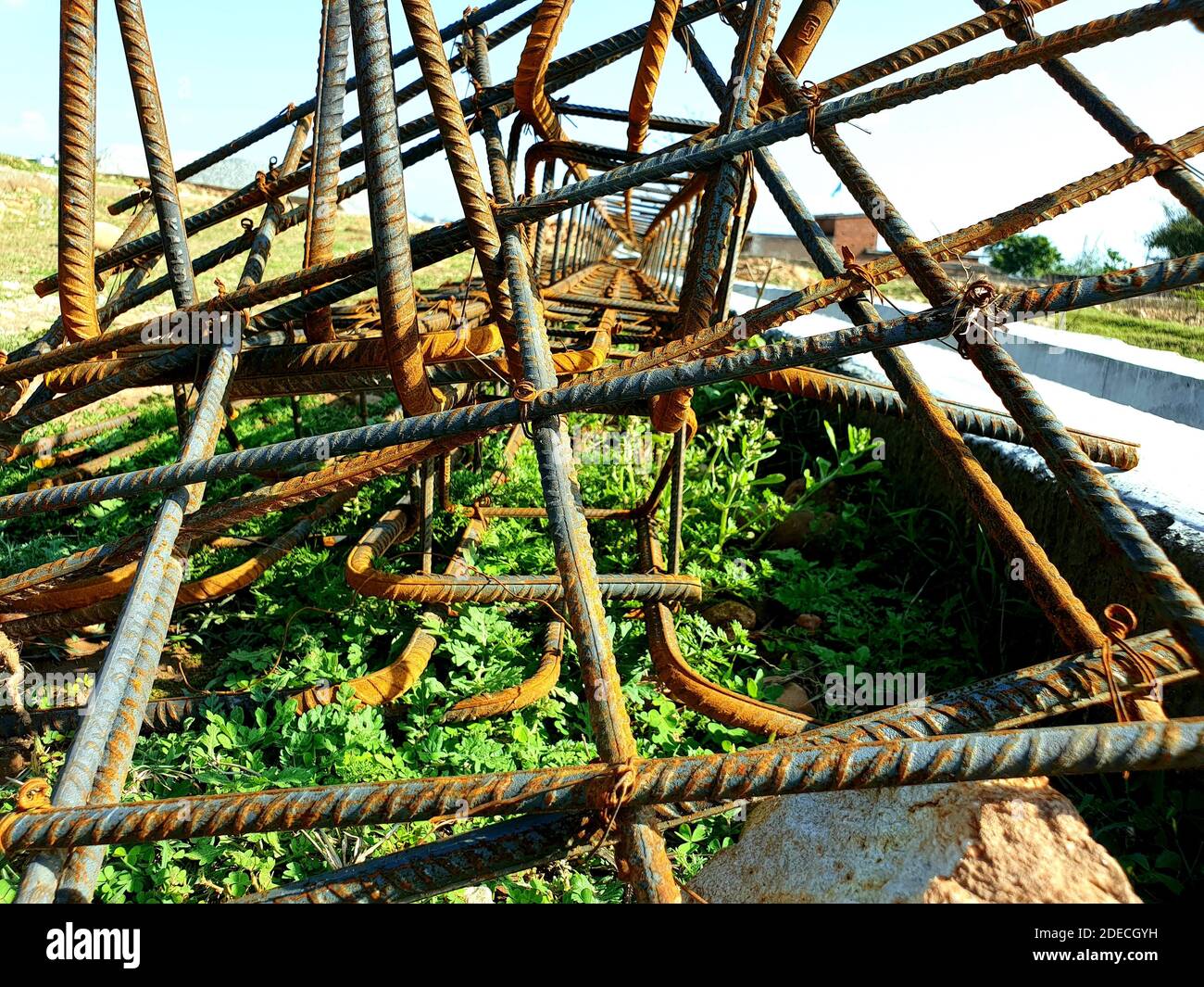 India 02 January 2020 Iron rods for the construction of buildings in ...