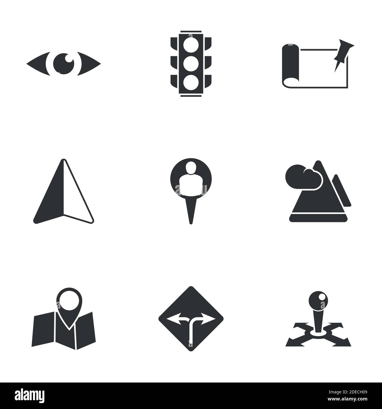 Way road location pin Stock Vector Images - Alamy