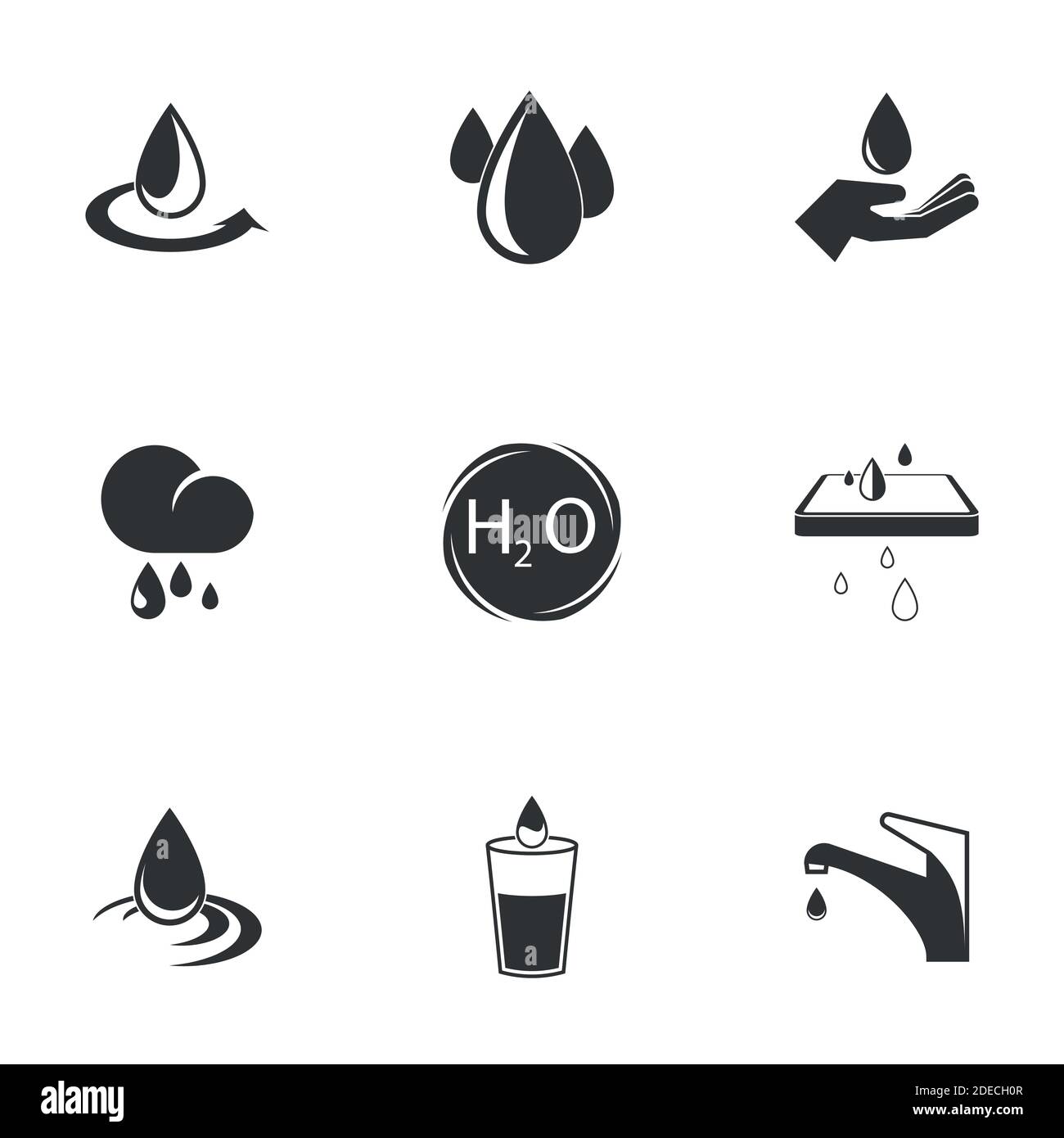 water icon set Stock Vector Image & Art - Alamy