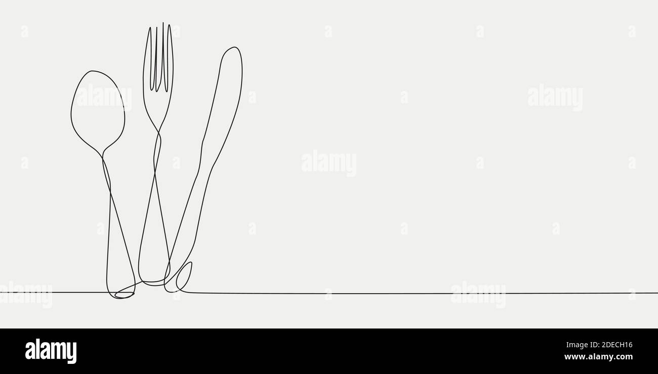 Spoon knife on set Stock Vector Images - Alamy