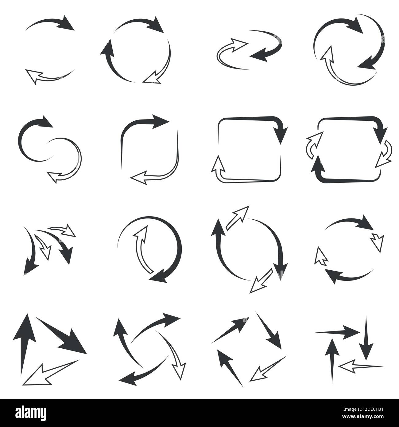 Circle arrows icons on white background Stock Vector Image & Art - Alamy