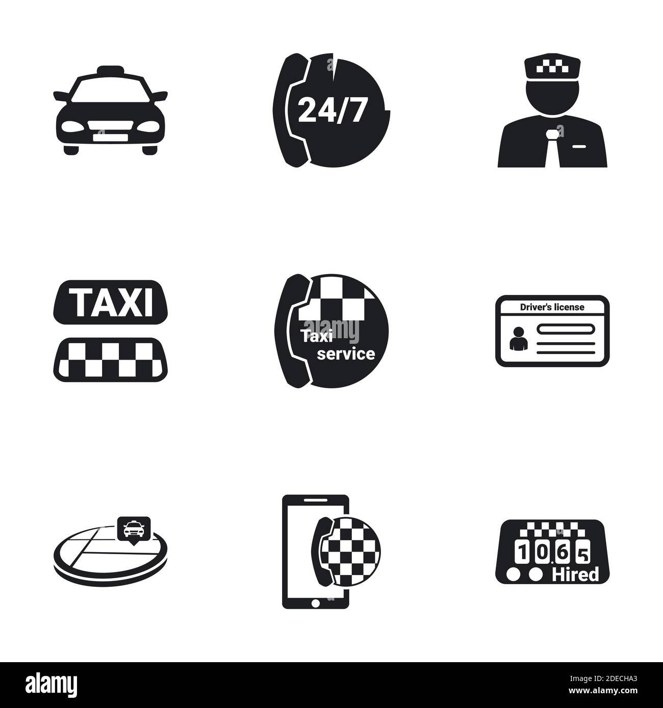 White location car service icon Cut Out Stock Images & Pictures - Alamy
