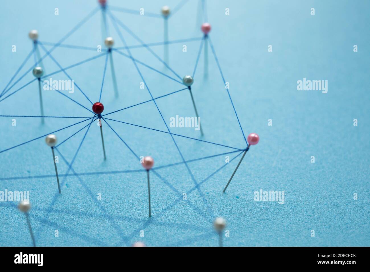 Global communications. Various connections pins Stock Photo - Alamy