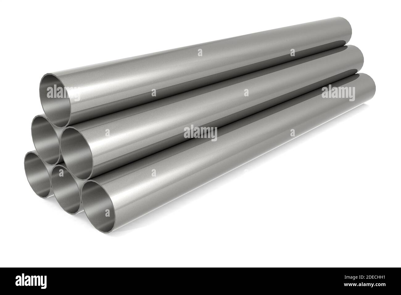 Stack metal stainless steel pipes Cut Out Stock Images & Pictures - Alamy