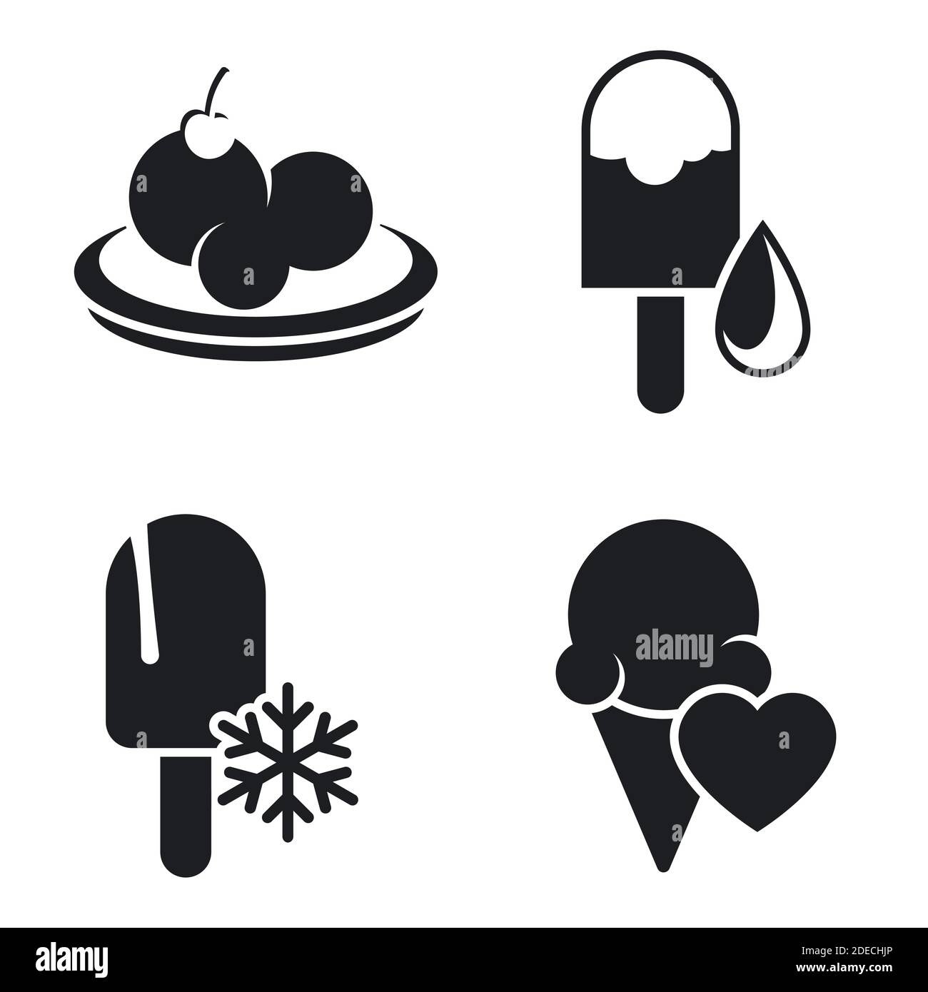 Glass ice water on Stock Vector Images - Alamy