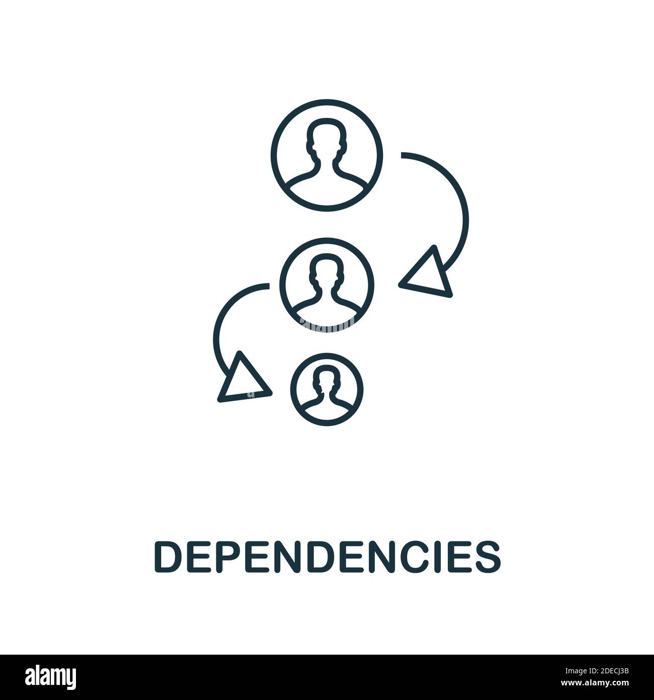 Dependencies icon. Line style element from business intelligence ... Dependencies icon. Line style element from business intelligence ...