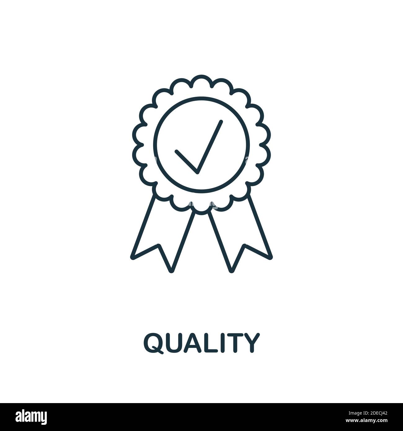 Quality icon. Line style element from audit collection. Thin Quality ...