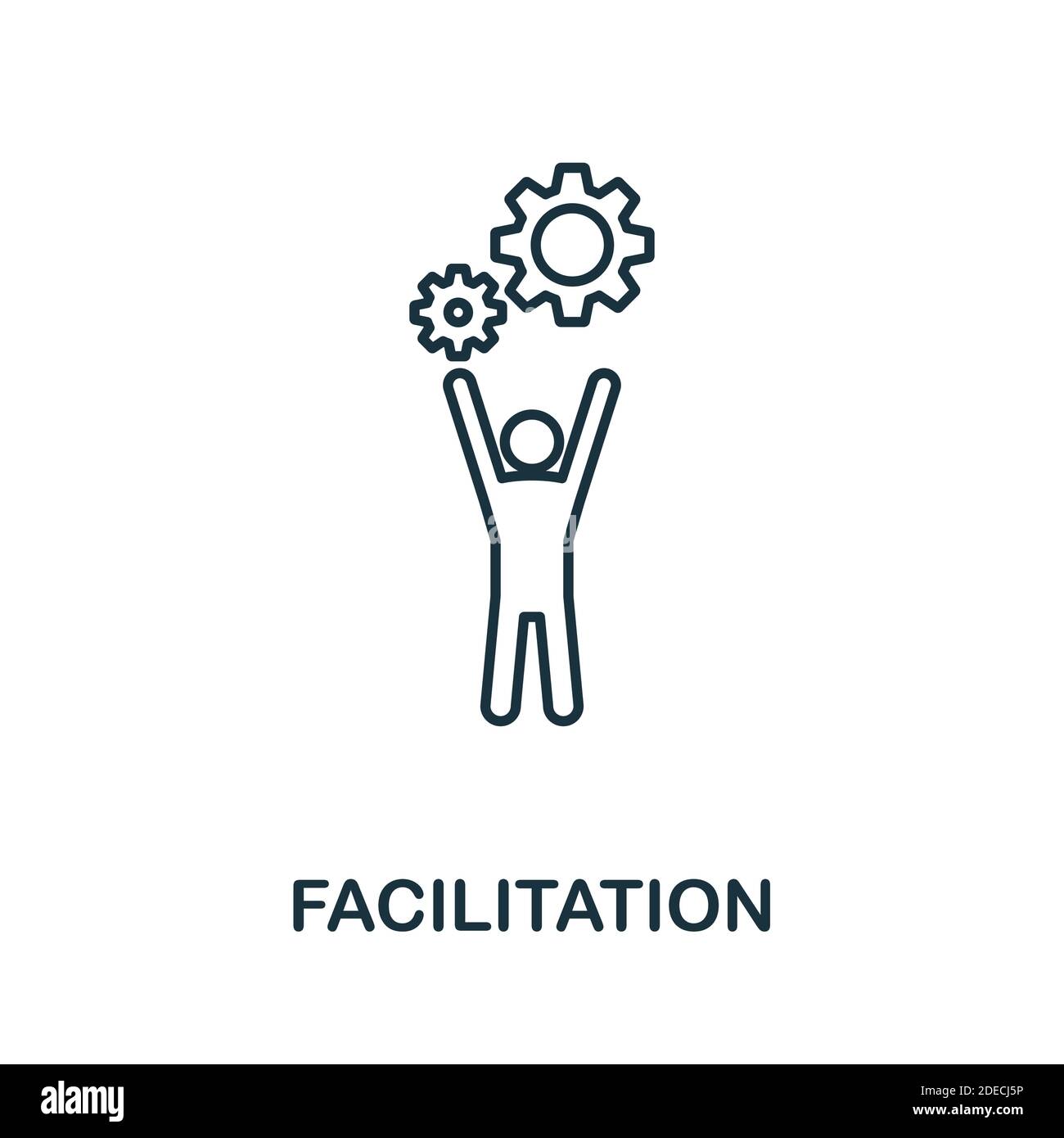 Facilitation icon. Line style element from agile collection. Thin ... Facilitation icon. Line style element from agile collection. Thin ...