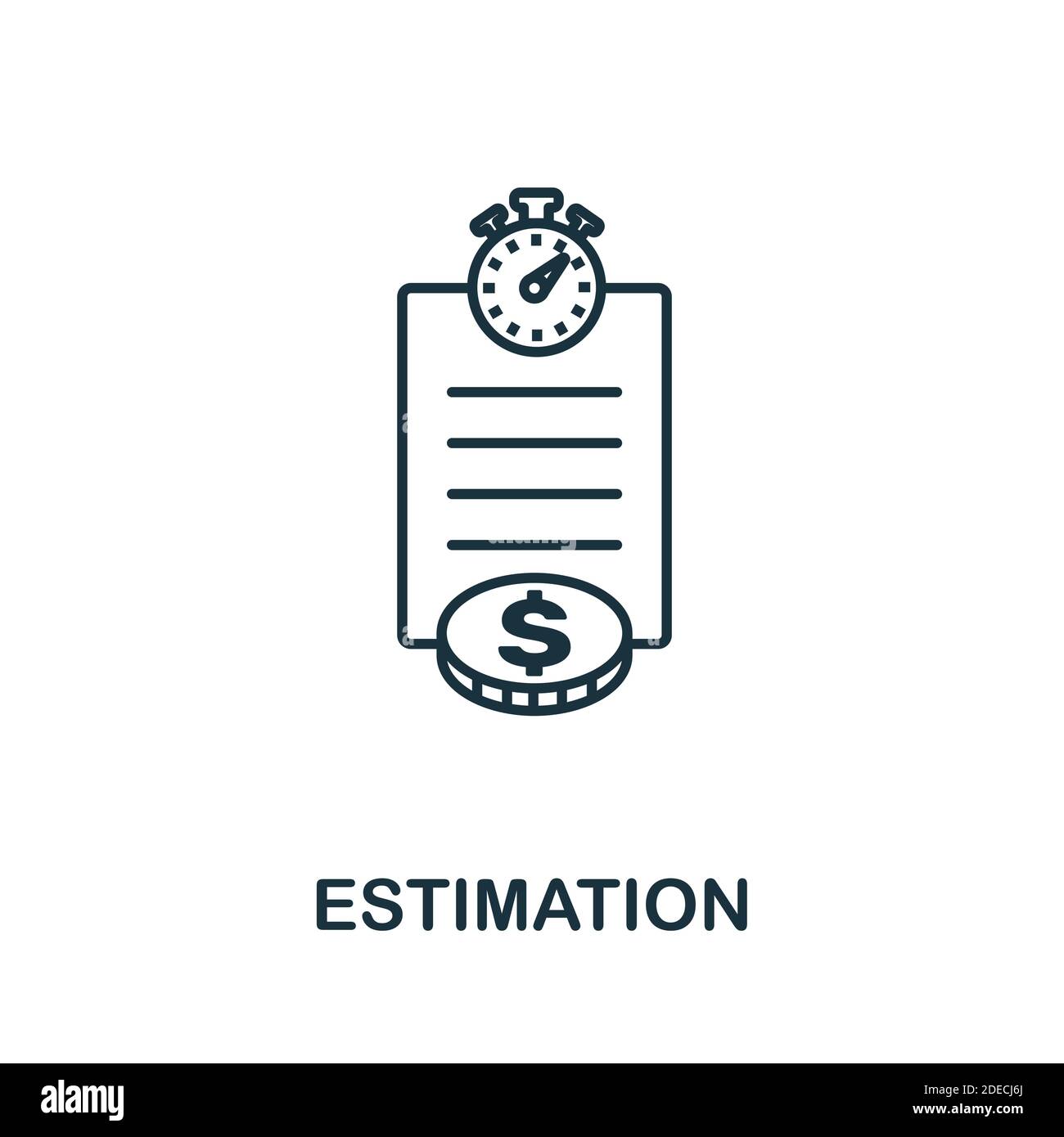 Estimation icon. Line style element from agile collection. Thin ... Estimation icon. Line style element from agile collection. Thin ...