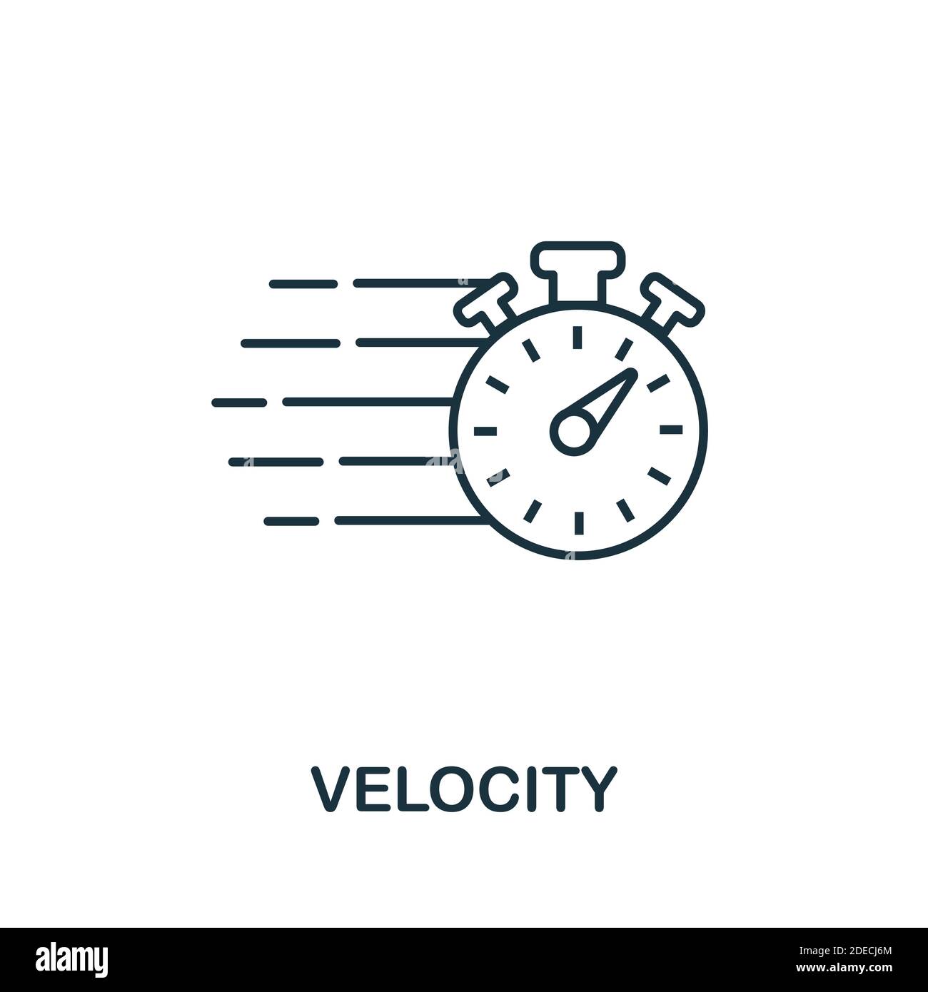 Velocity Icon Line Style Element From Agile Collection Thin Velocity Icon For Templates