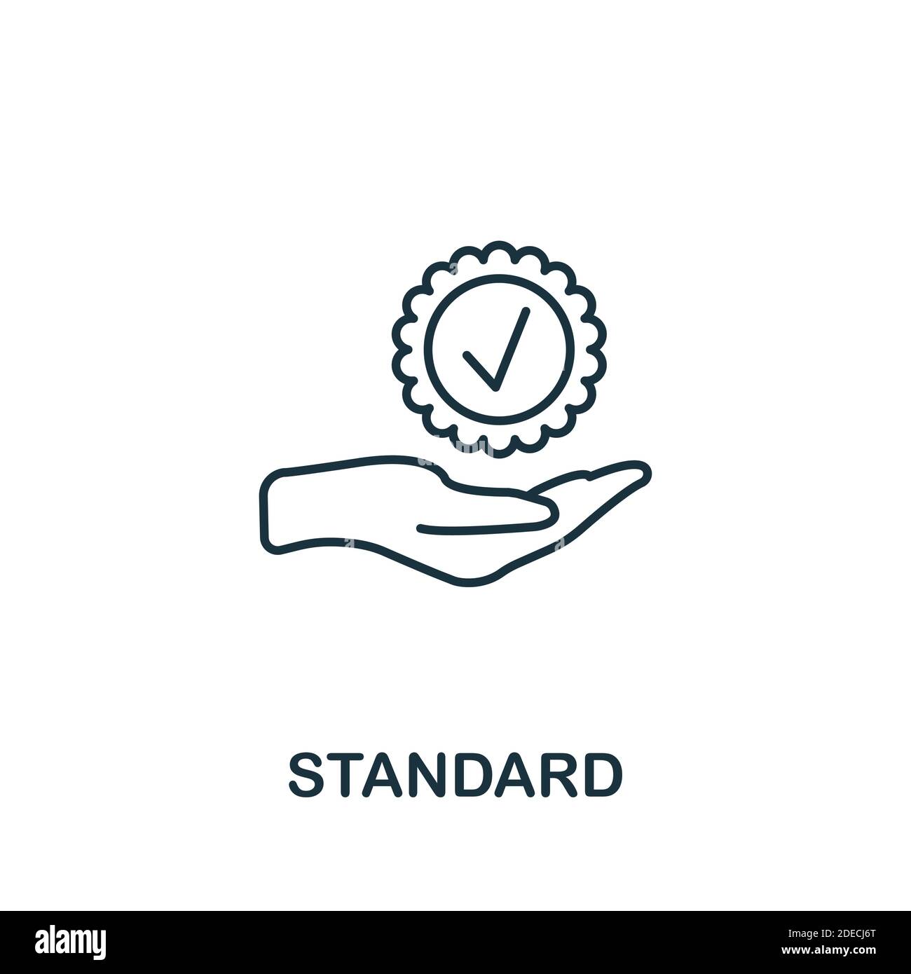 Standard icon. Line style element from audit collection. Thin Standard ...