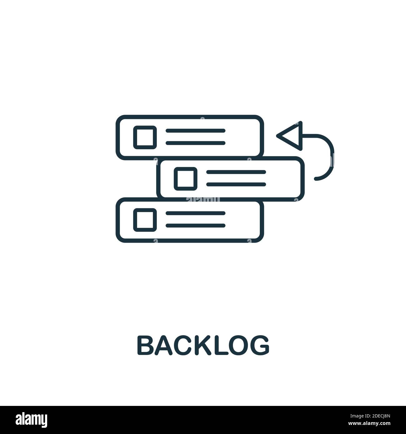 Backlog Icon Line Style Element From Agile Collection Thin Backlog Icon For Templates
