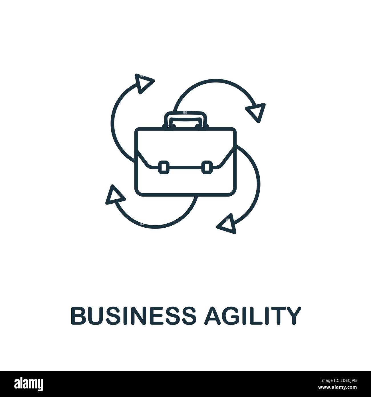 Business Agility Icon Line Style Element From Agile Collection Thin Business Agility Icon For