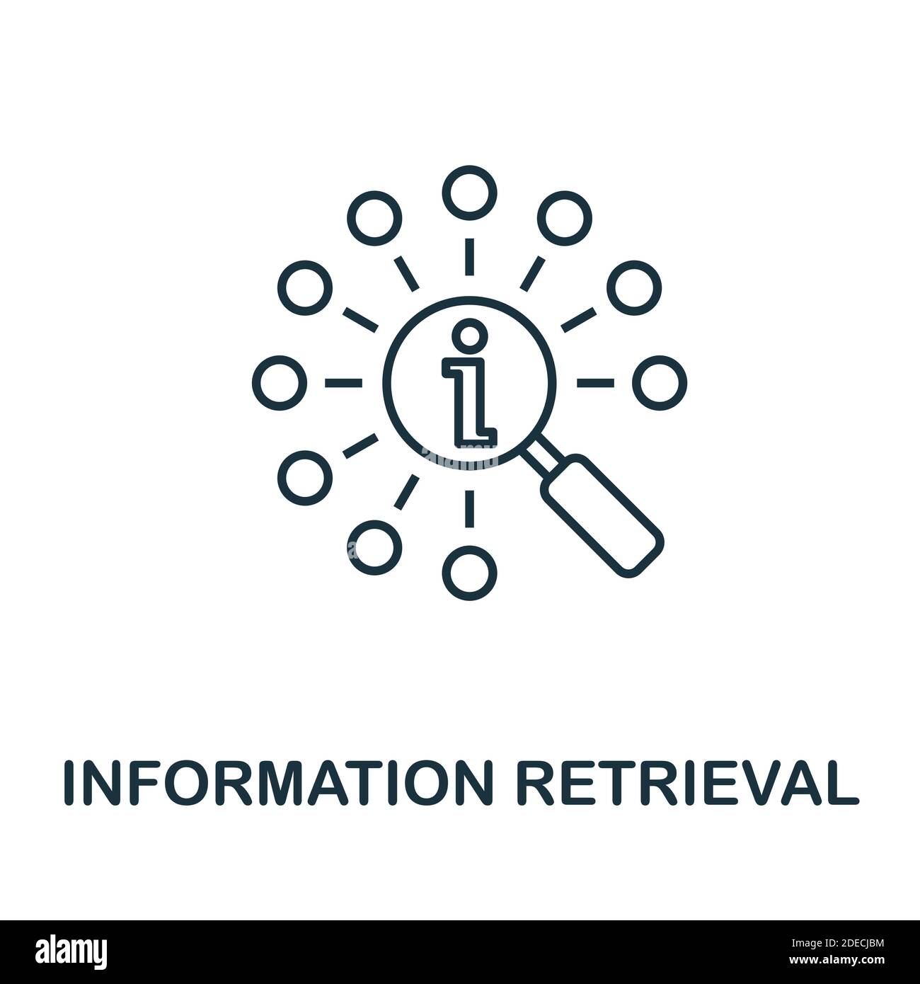 Information Retrieval icon. Line style element from business ...