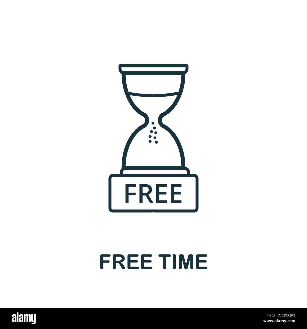 Free Time icon. Simple element from business technology collection ...