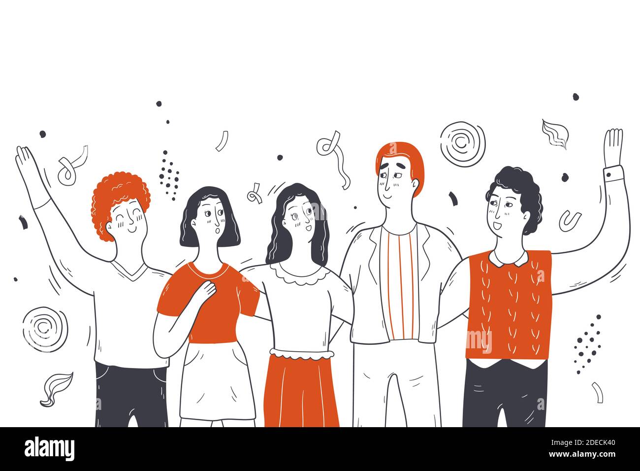 Woman social friends party Stock Vector Images - Alamy