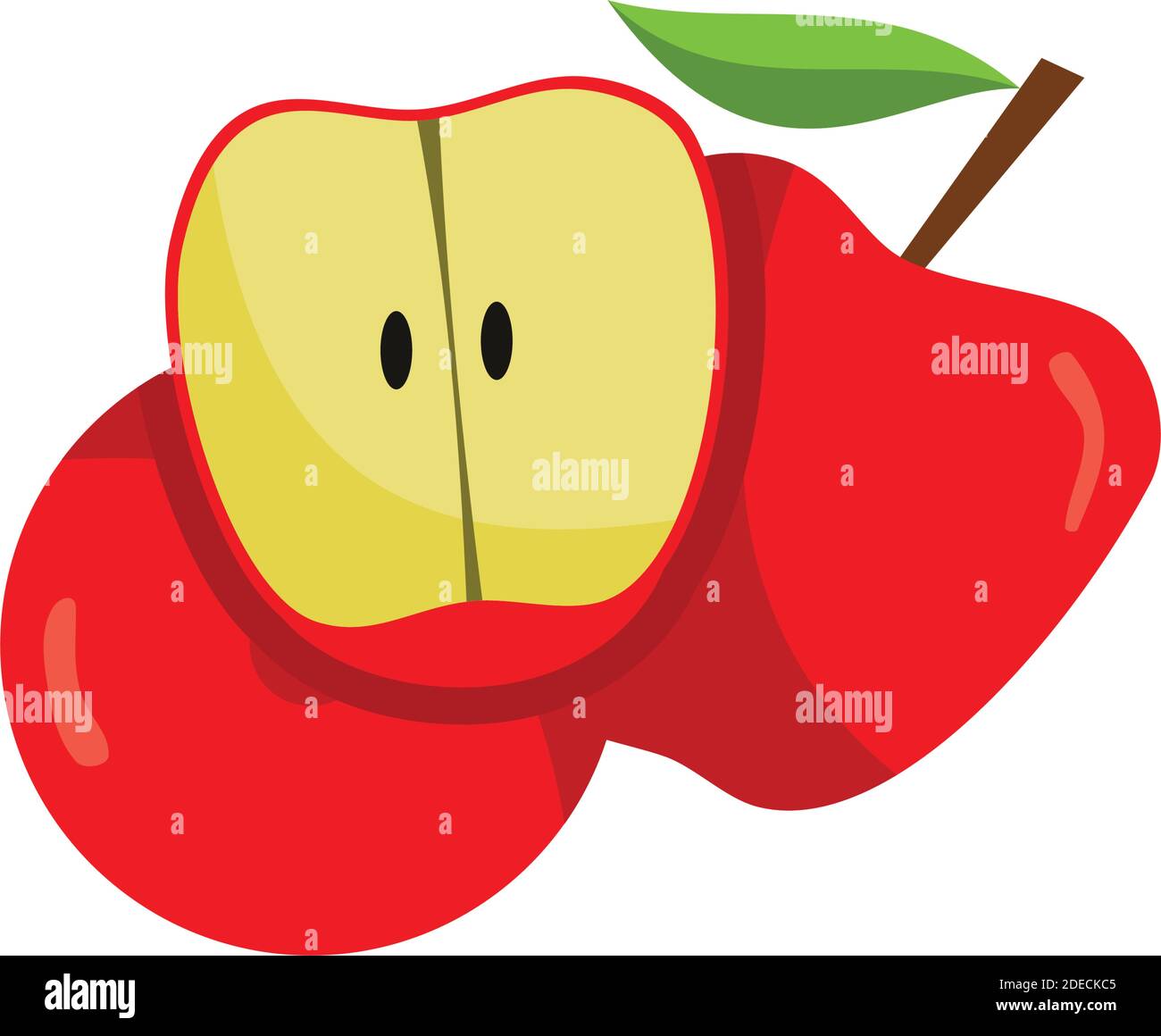 Red apple Fruit Sign Illustration Isolated Stock Vector Image & Art - Alamy