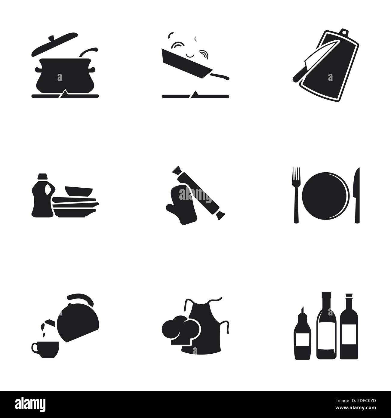 Cooking kitchen wine Stock Vector Images - Alamy