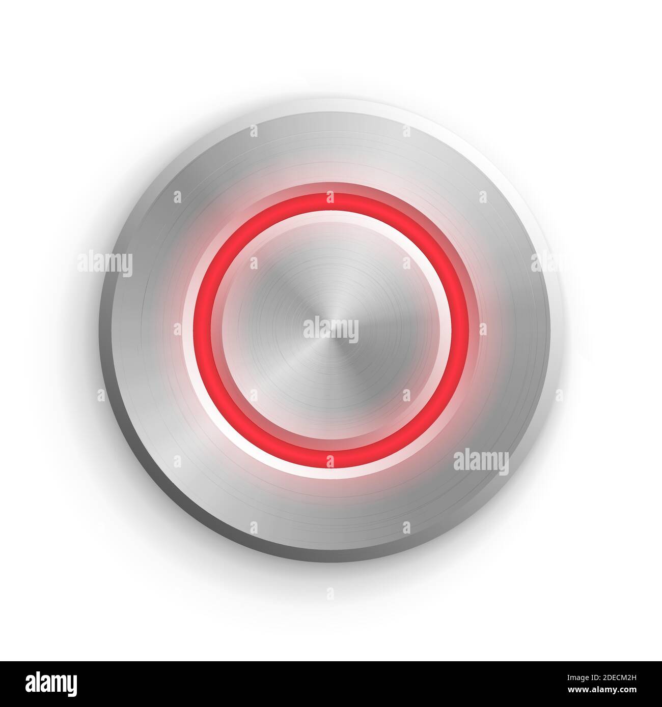 Red metallic round icon Stock Vector Images - Alamy