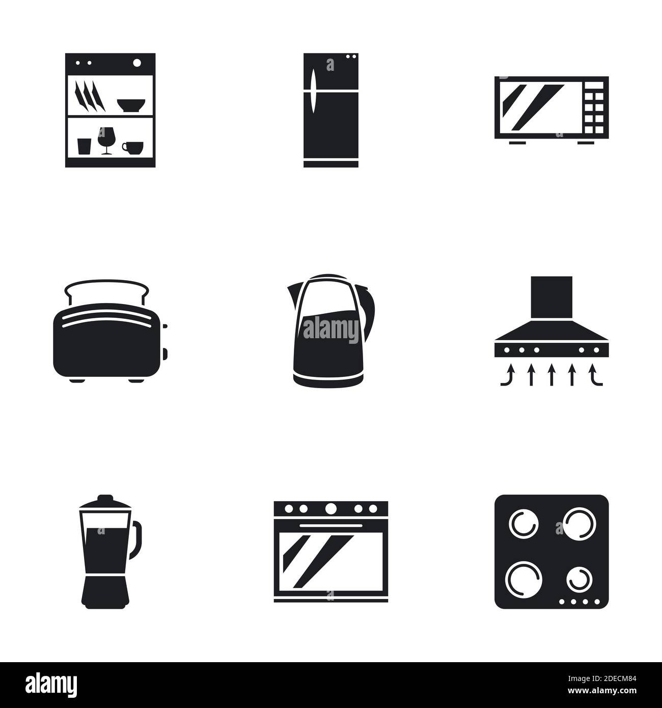 Kitchen Appliances icons Stock Vector Image & Art - Alamy