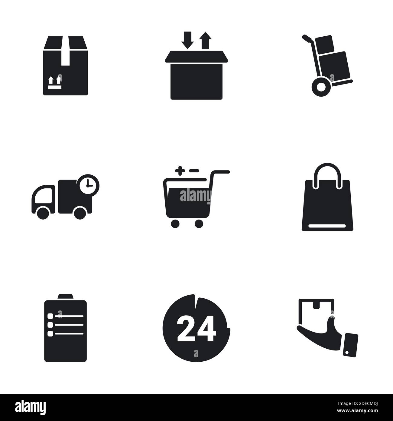Icons for theme Logistic and delivery product. White background Stock ...