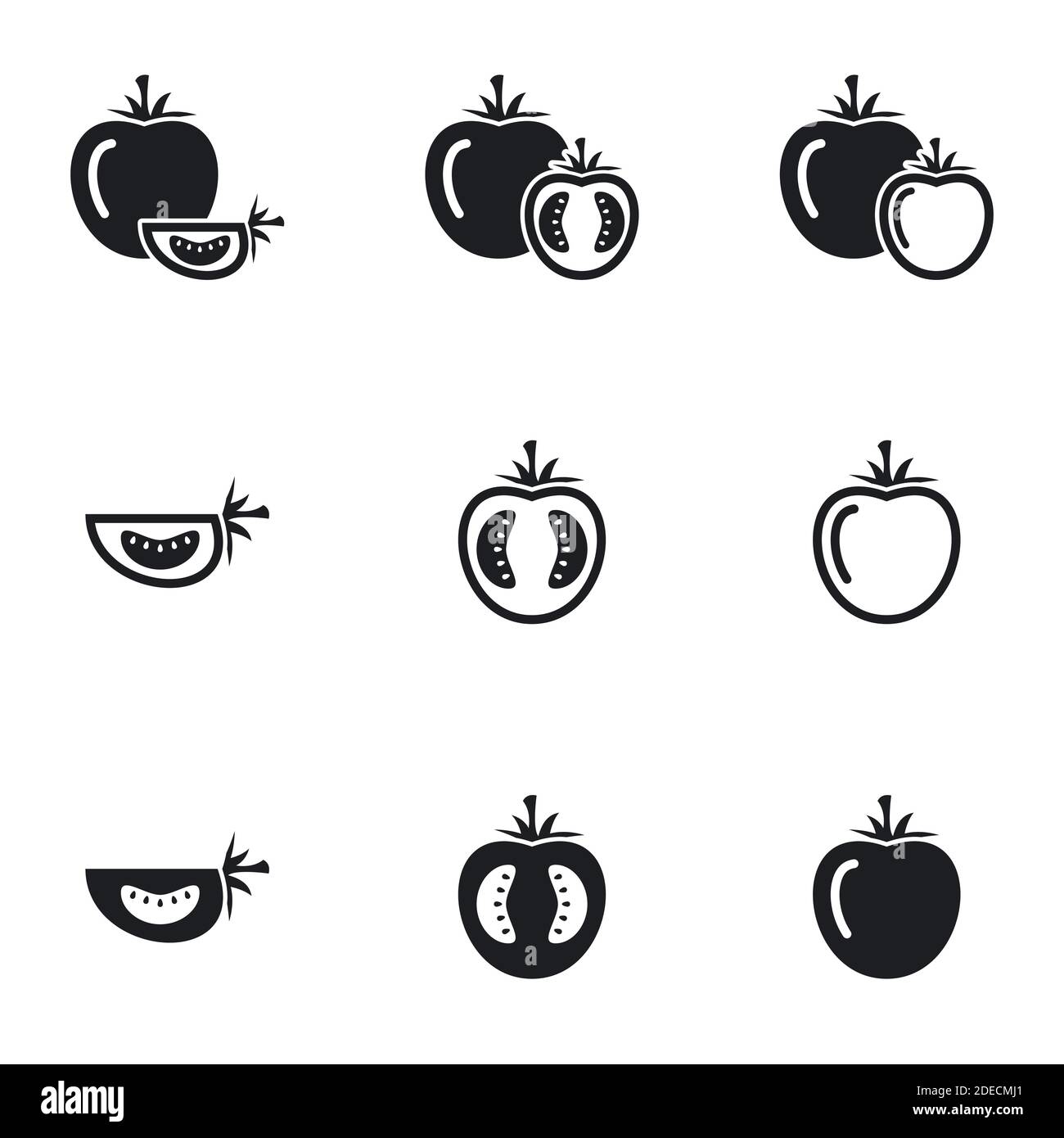 Eco tomato icon outline Stock Vector Images - Alamy