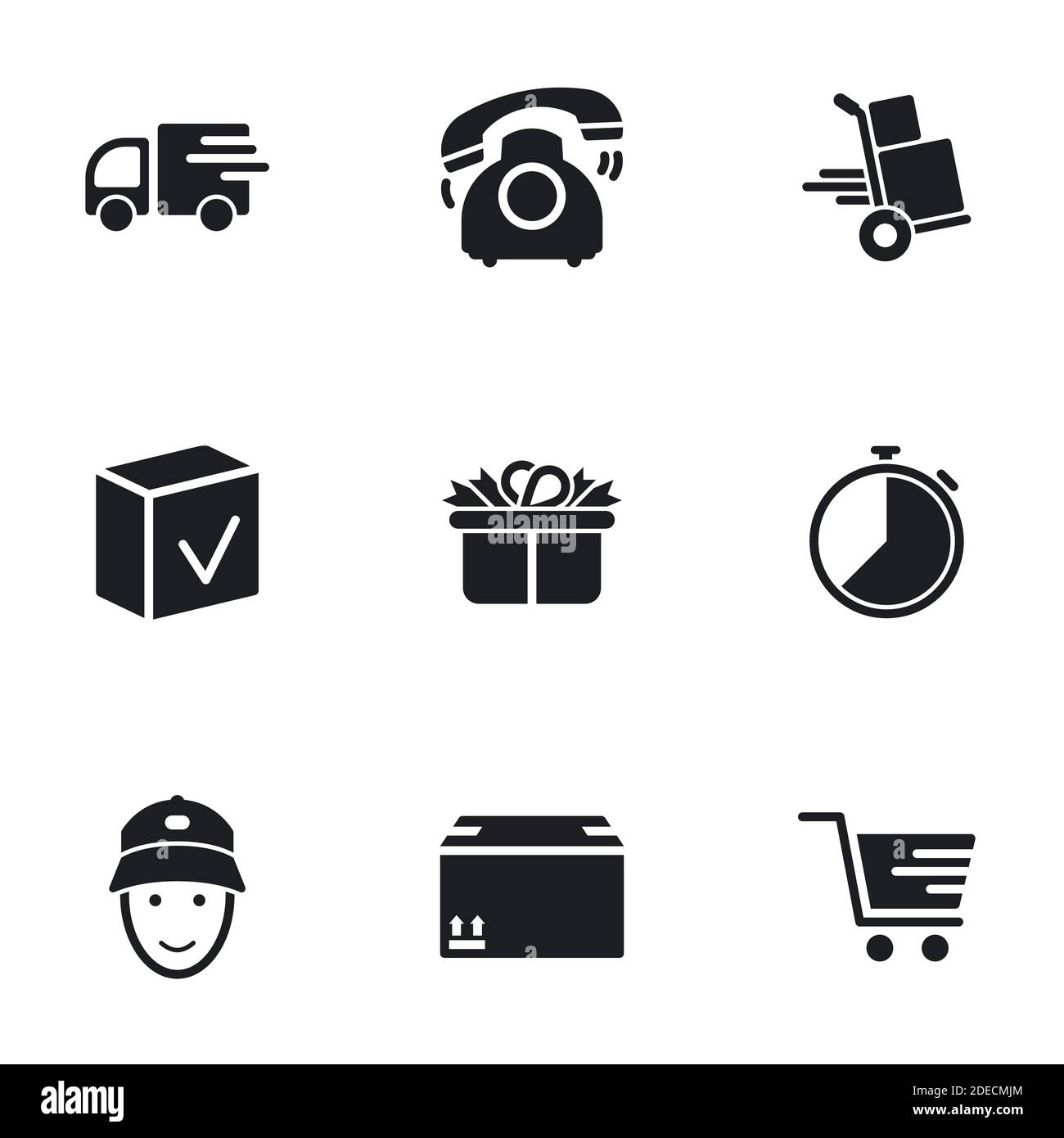 Icons for theme Logistic and delivery product. White background Stock ...