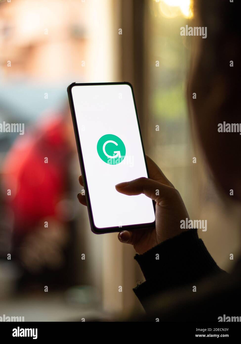 Assam, india - November 29, 2020 : Grammarly logo on phone screen stock ...