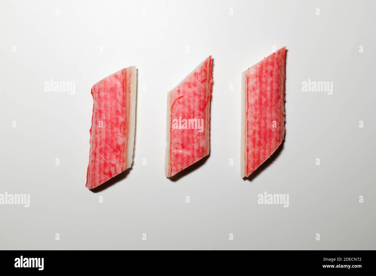 Crab meat on white background Stock Photo - Alamy