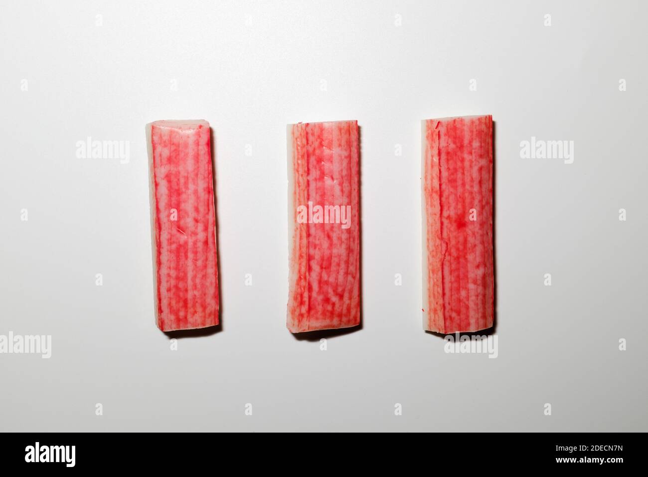 Crab meat on white background Stock Photo - Alamy