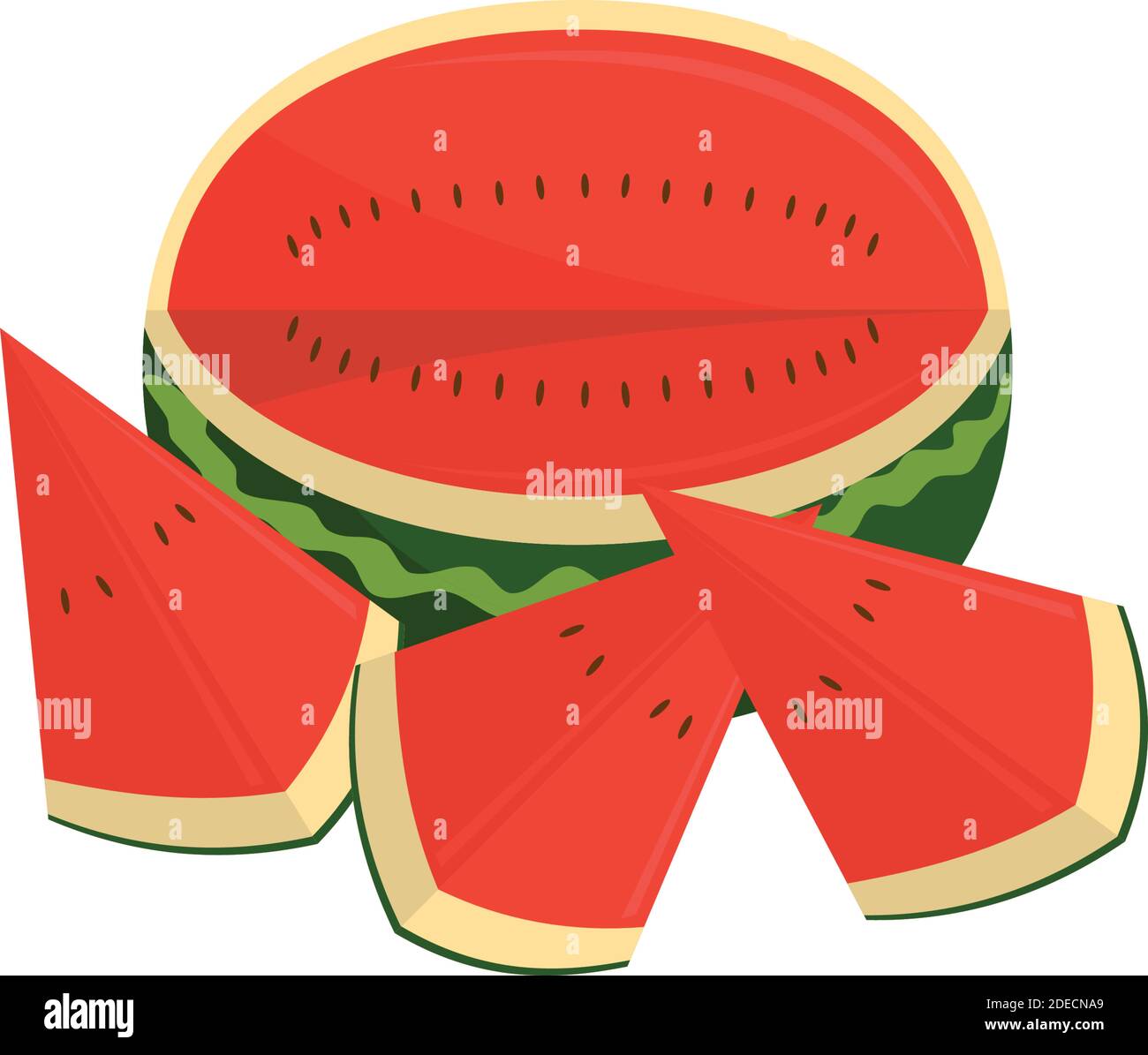 Isolated cut watermelon collection Stock Vector Images - Alamy