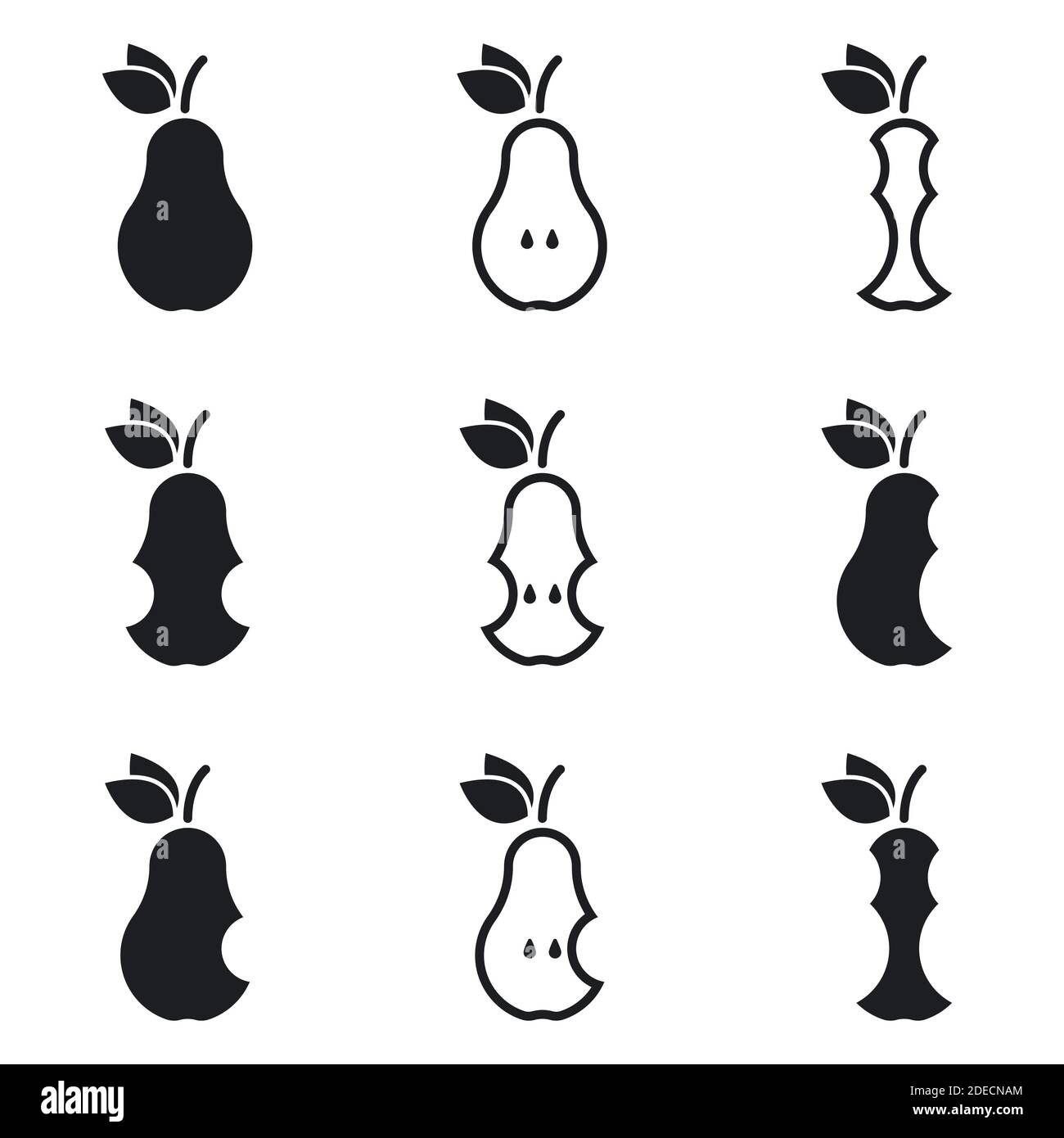 Symbol pear Stock Vector Images - Alamy