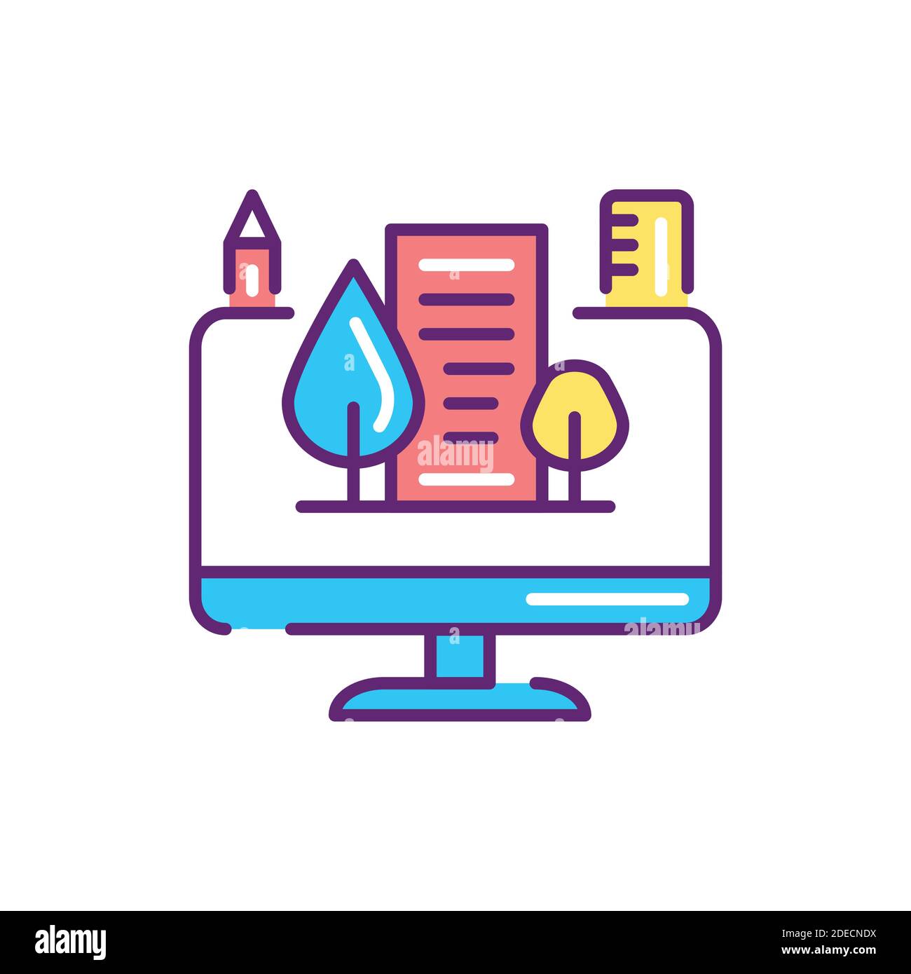 Urban environment design color line icon. Pictogram for web page ...
